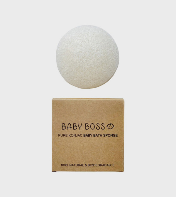 Buy Baby Boss Pure Konjac Baby Bath Sponge In White | 6thStreet UAE