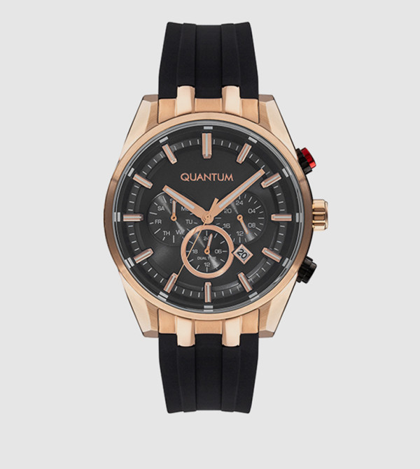 Buy Quantum Round Black Dial Analog Watch In Black | 6thStreet Qatar