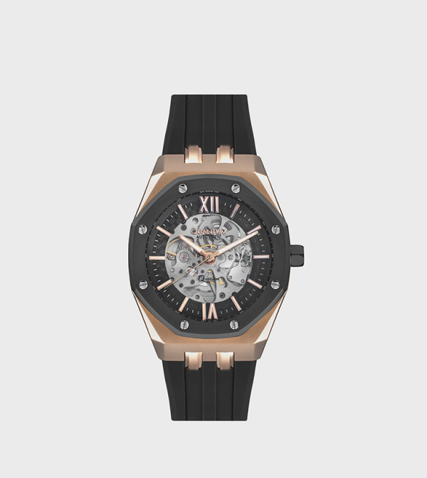 Buy Quantum Tonneau Dial Analog Watch In Black | 6thstreet Saudi Arabia