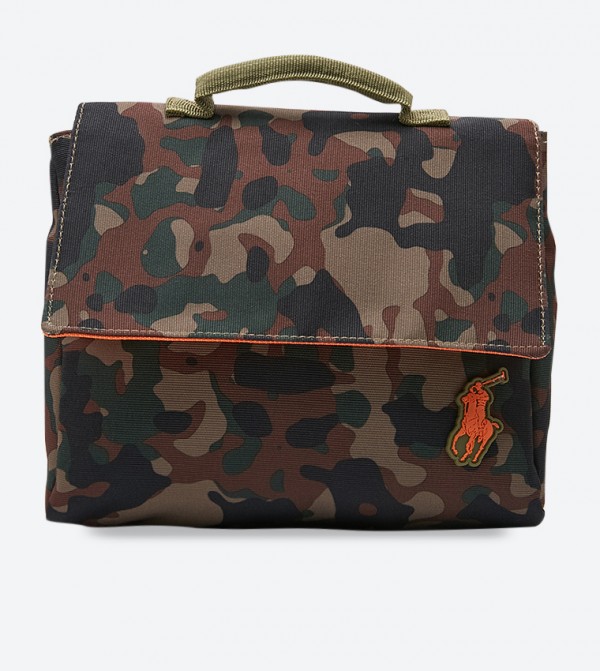 Buy Polo Ralph Lauren Front Flap Velcro Closure Lunch Bag Multi ...