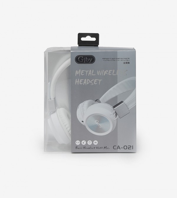 Buy R&B Metal Ear Wireless Headphone In White | 6thStreet Kuwait