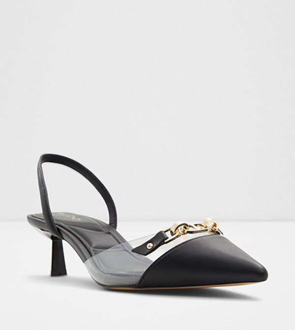 Buy Aldo SAFIANA Chain Link Detail Slingback Pumps In Black | 6thstreet UAE