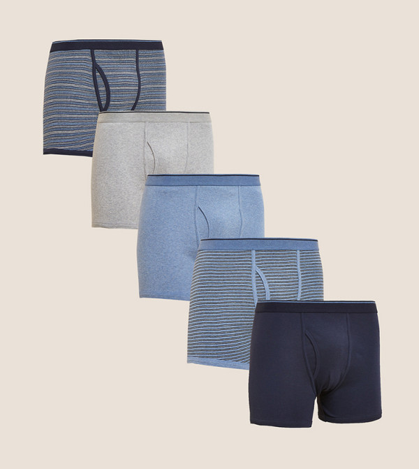 Buy Marks & Spencer 5 Pack Pure Cotton Cool & Fresh Trunks In Multiple ...