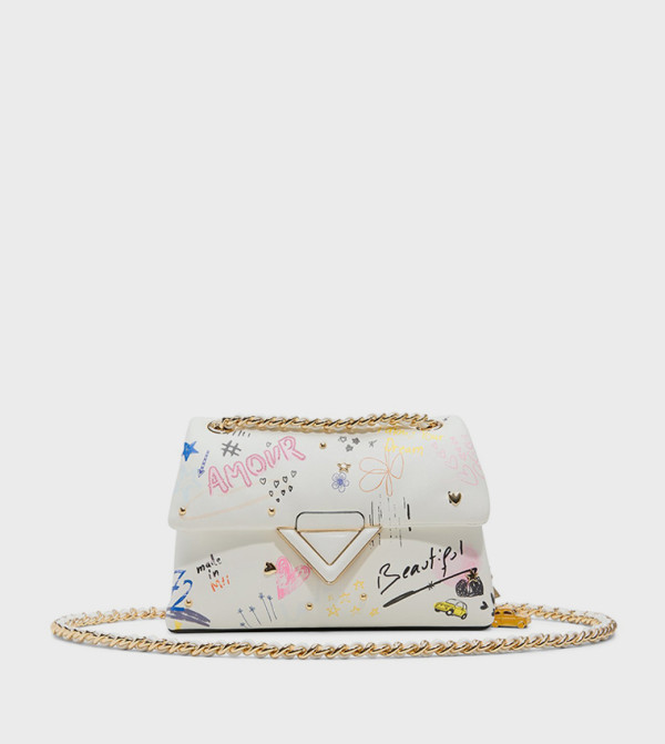 Buy Aldo Soft Puff Doodle Convertible Crossbody Bag In White ...