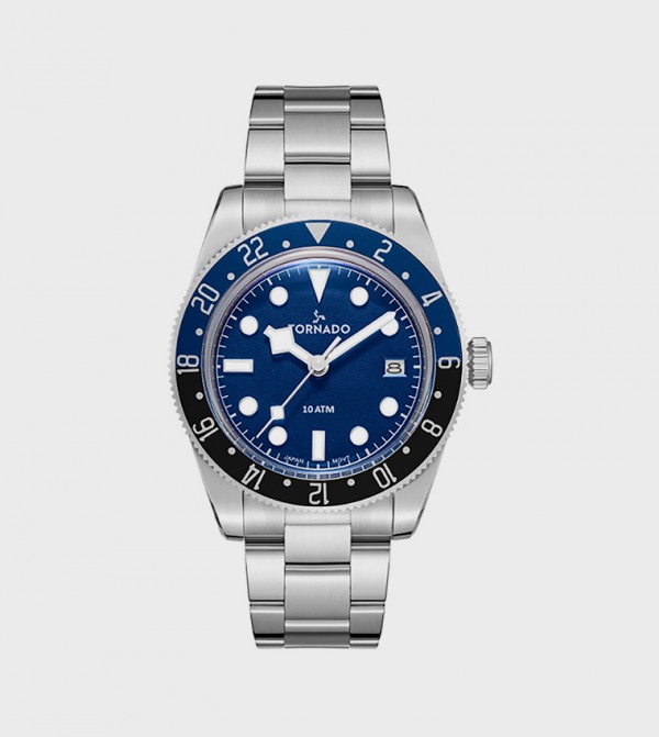 Buy Tornado Lumina Date Blue Dial Analog Watch In Silver | 6thStreet Qatar