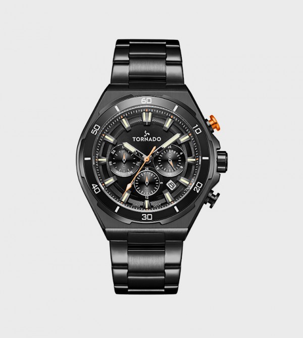 Buy Tornado Stellar X Black Dial Chronograph Watch In Black | 6thStreet UAE