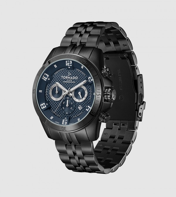 Buy Tornado Chronograph Dark Teal Dial Watch In Black | 6thStreet UAE