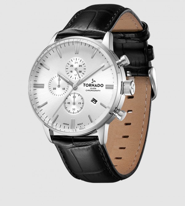 Buy Tornado Chronograph White Dial Analog Watch In Black | 6thStreet Saudi Arabia