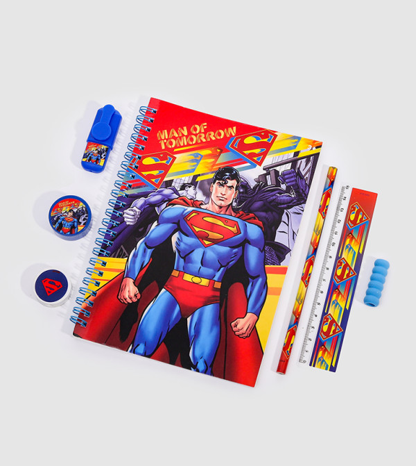 Buy Warner Bros 7 Piece Superman Man Of Tomorrow Ziplock Set In Blue ...
