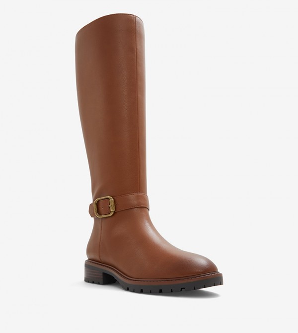 Buy Call It Spring THEAA Almond Toe Knee High Boots In Brown ...