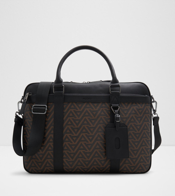 Buy Aldo TOURNEUR Monogram Patterned Laptop Bag In Brown | 6thstreet ...