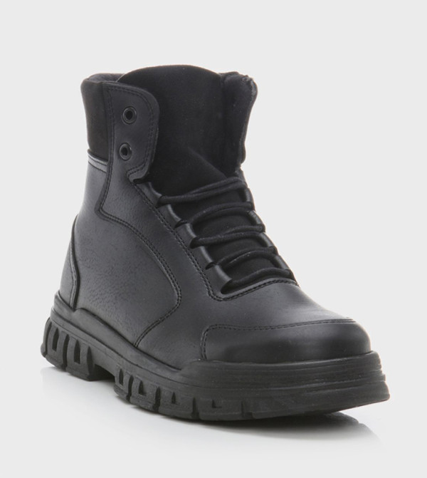 Buy Yaya By Hotiç Lace Up Ankle Boots In Black | 6thStreet Kuwait