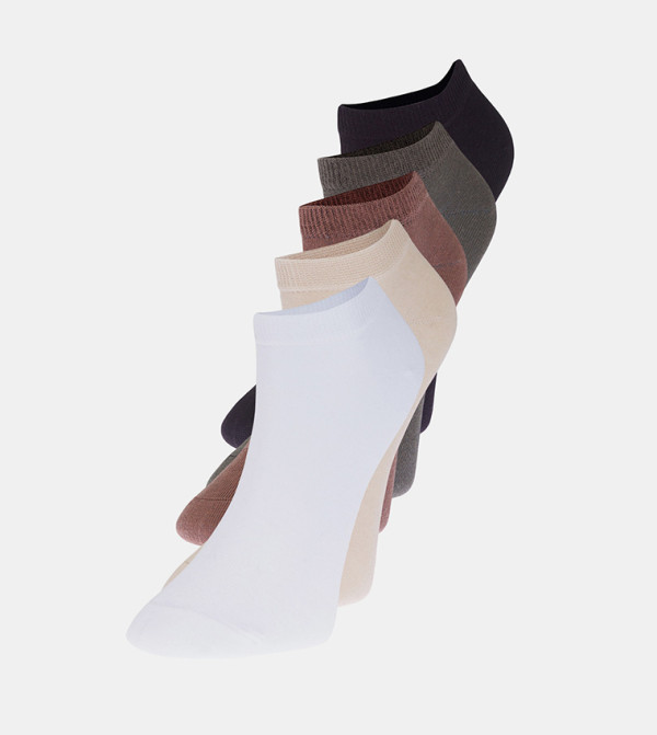 Buy Trendyol 5 Pack Solid Ankle Socks In Multiple Colors | 6thStreet ...