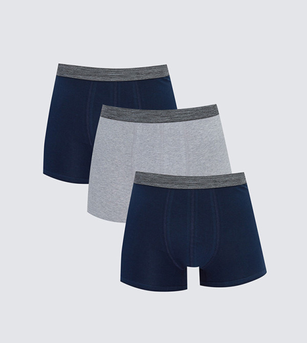 Buy LC Waikiki 3 Pieces Flexible Fabric Boxer In Grey | 6thStreet Qatar