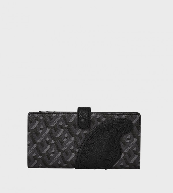 Buy Sprayground 3D Print Long Single Fold Wallet In Black | 6thStreet UAE