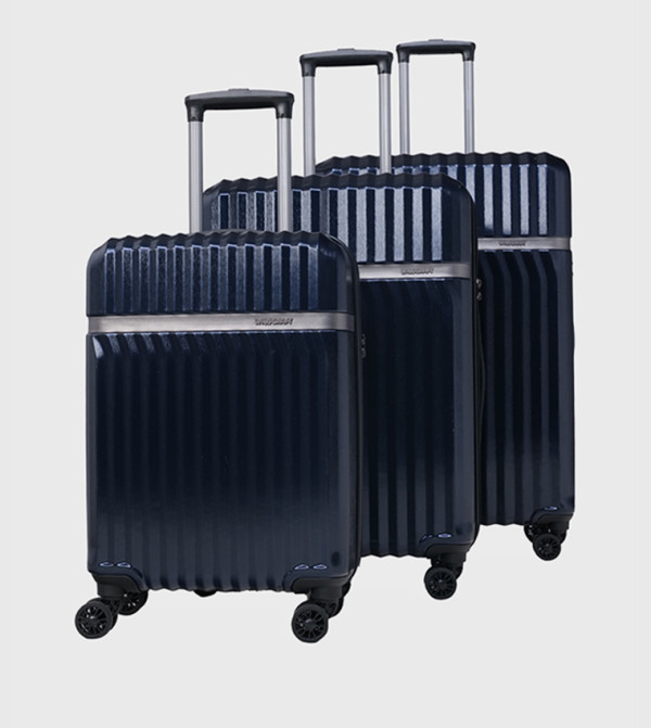 Buy Wildcraft CANOPUS Hard Shell Trolley Combo Set In Navy | 6thStreet ...