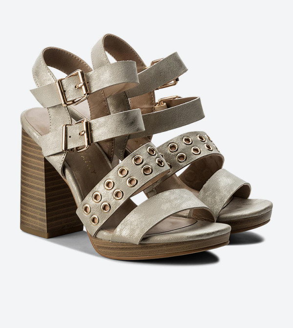 Buy Jenny Fairy @ CCC Double Buckle Closure Round Toe High Heel Sandals ...