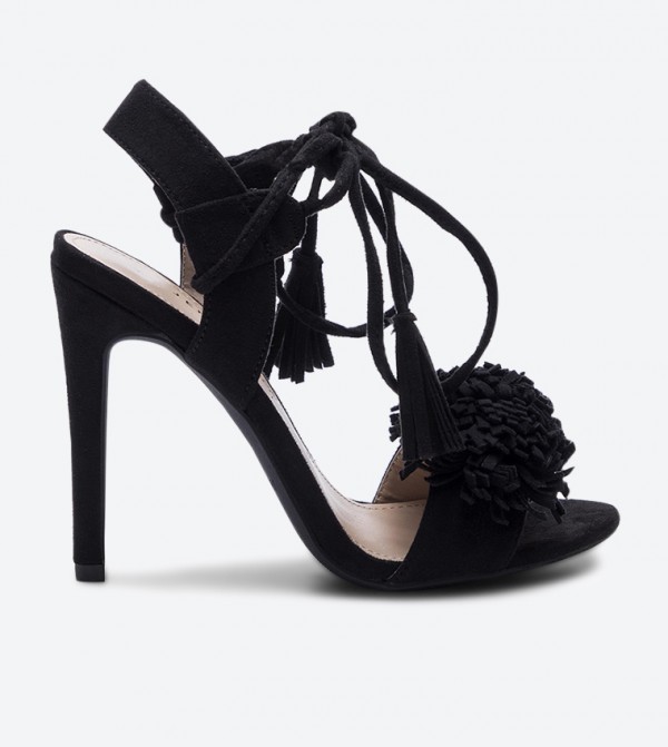Buy Jenny Fairy @ CCC Lace Detail Round Toe Sandals Black WYL1830 1 In ...