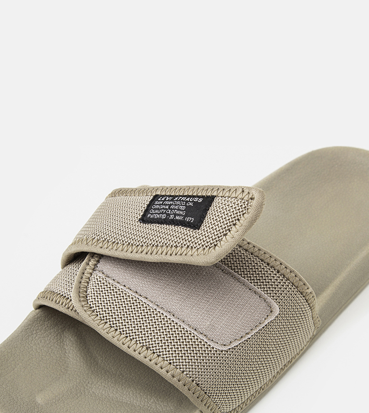 Buy Levi's June Binder Slides In Taupe | 6thStreet Saudi Arabia