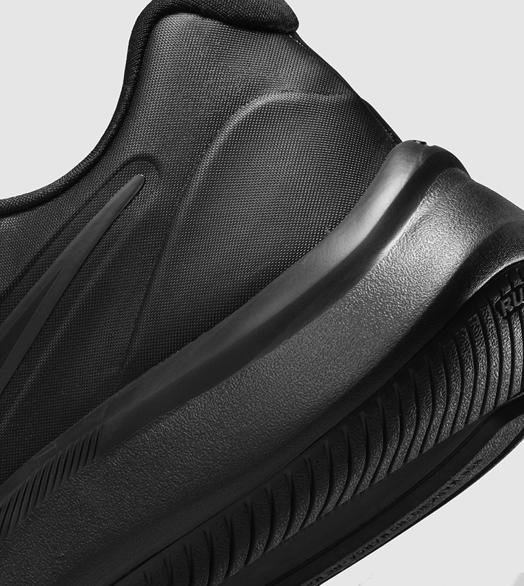 Buy Nike Star Runner 3GS Logo Detailed Running Shoes In Black ...