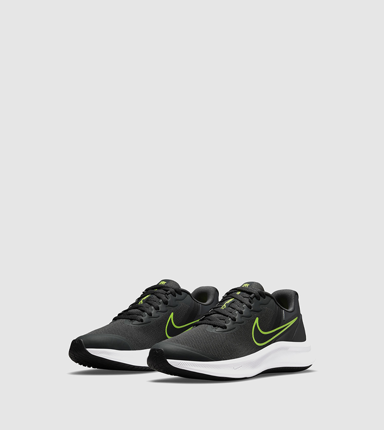 Buy Nike Star Runner 3GS Logo Detailed Running Shoes In Grey ...