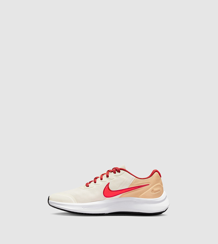 Buy Nike Star Runner 3GS Logo Detailed Running Shoes In White ...