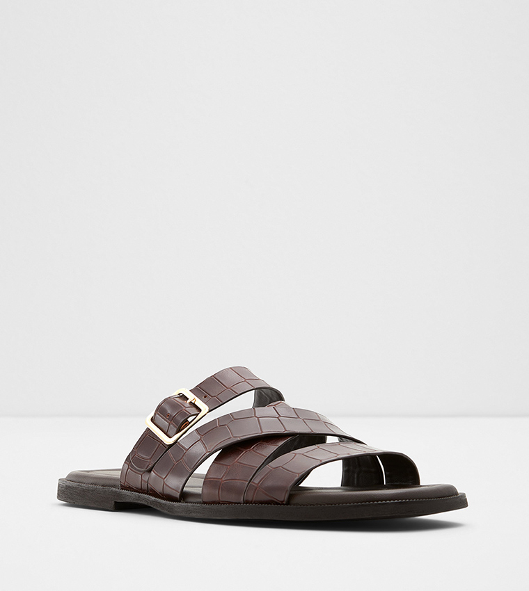 Buy Aldo Dampel Square Toe Casual Sandals In Brown | 6thStreet Kuwait