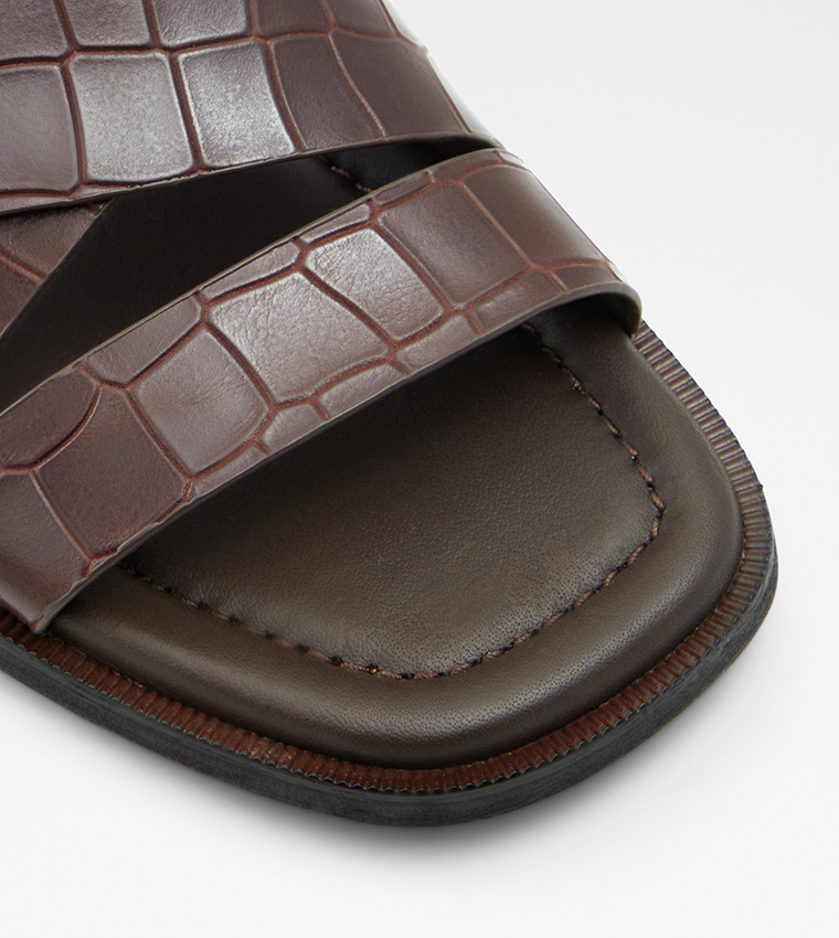 Buy Aldo Dampel Square Toe Casual Sandals In Brown | 6thStreet Kuwait