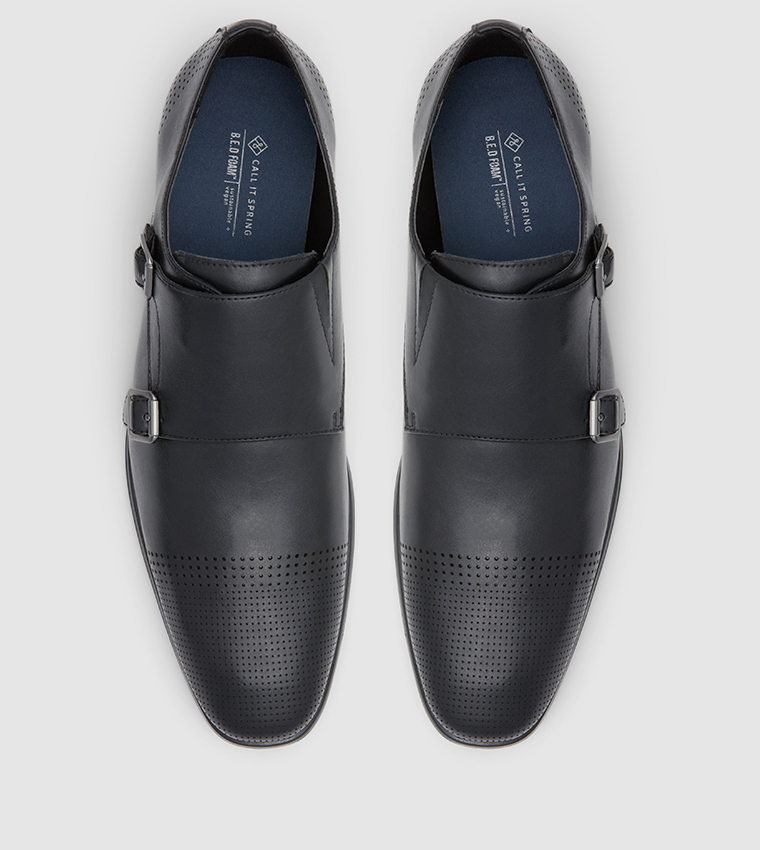 Buy Call It Spring Daniels Monk Strap Shoe In Black | 6thStreet UAE