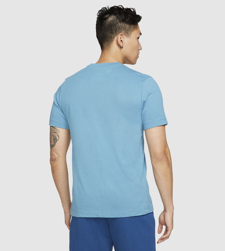 Buy Nike M Nike Dri Fit Logo Top In Blue | 6thStreet Qatar