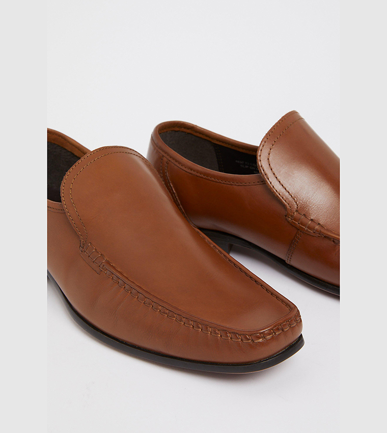 Buy Debenhams Aaron Slip On Formal Shoes In Tan | 6thStreet Qatar