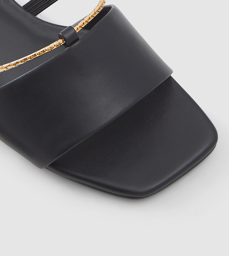 Buy Call It Spring Debbie Low Heel Square Cone Sandals In Black ...