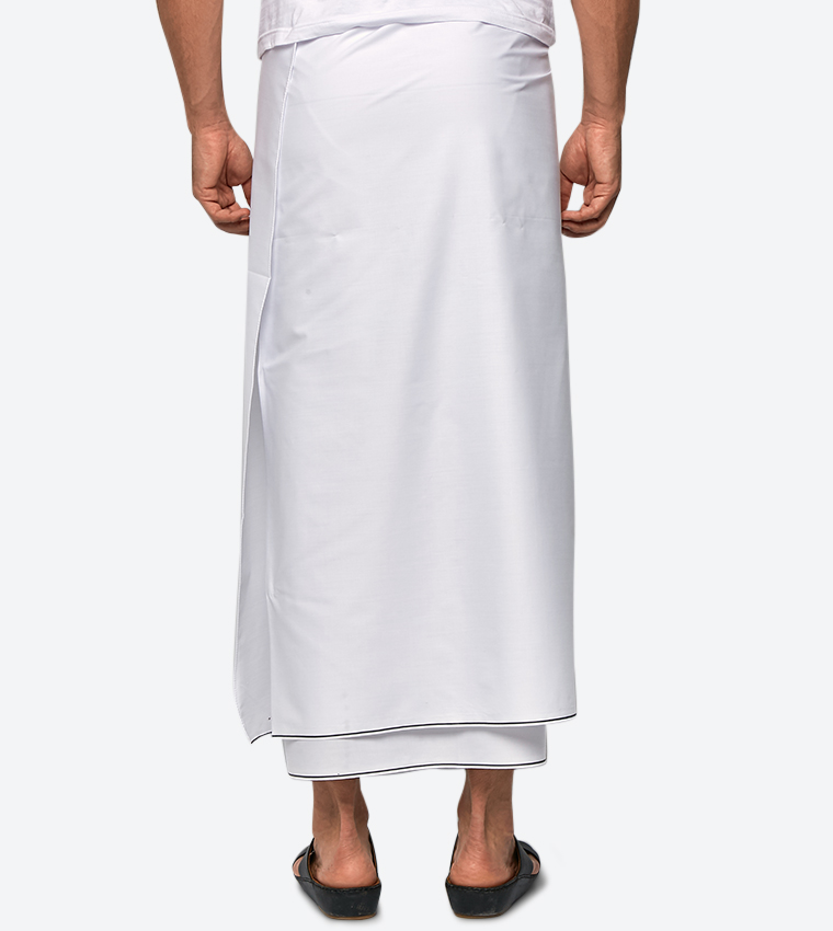 Buy Mignas Diwan Plain Woozar White In White | 6thStreet UAE