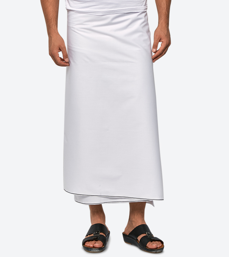 Buy Mignas Diwan Plain Woozar White In White | 6thStreet UAE