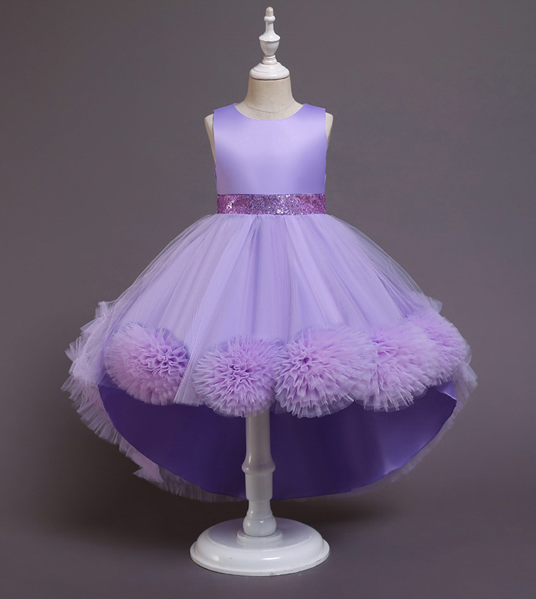 Buy Ddaniela Layered Party Tutu Gown In Purple | 6thStreet UAE