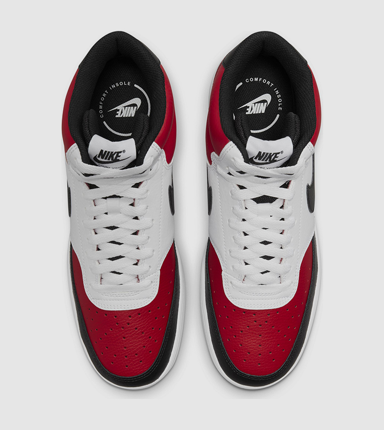 Buy Nike Court Vision Mid Top Sneakers In Red | 6thStreet UAE
