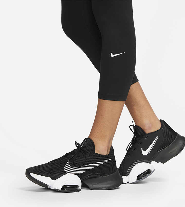Buy Nike Dry Fit High Rise Cropped Leggings In Black | 6thStreet UAE