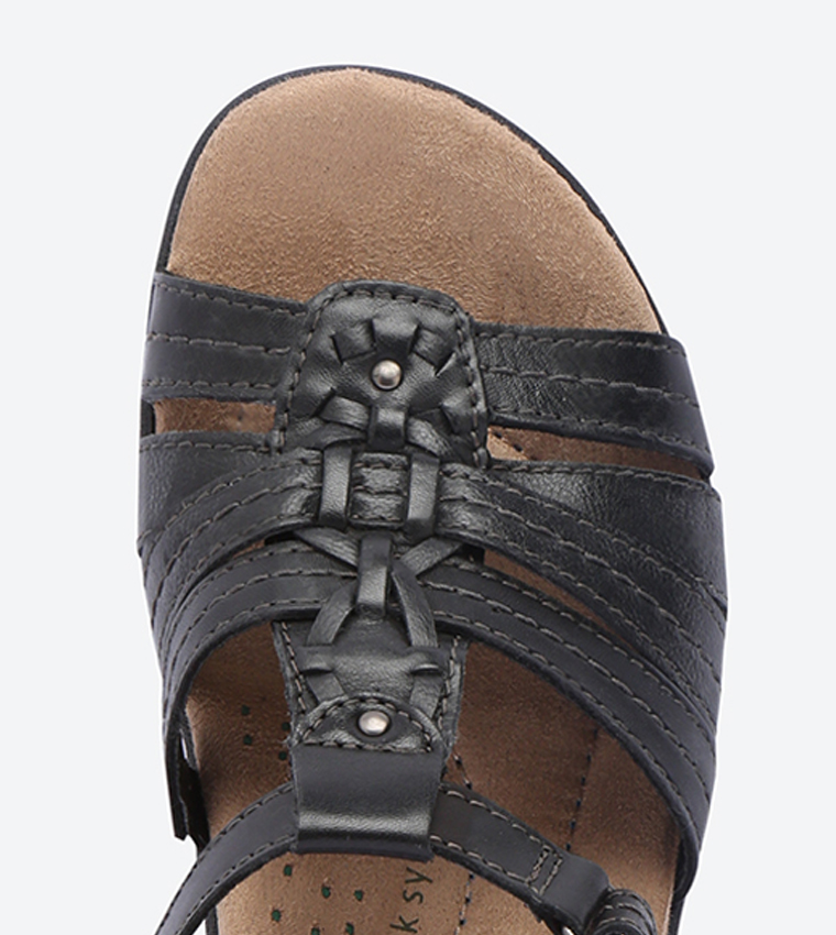Buy Earth Origins Velcro Closure Sandals Black Dsw417575 In Black 6thstreet Bahrain