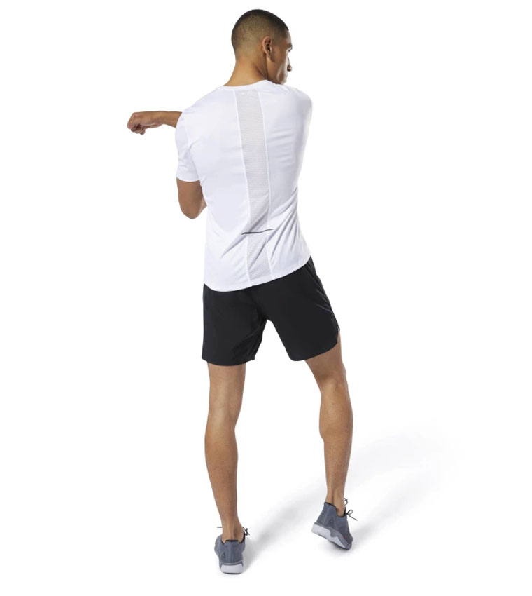 Buy Reebok Run Essentials Short Sleeve Tee White In White | 6thStreet ...