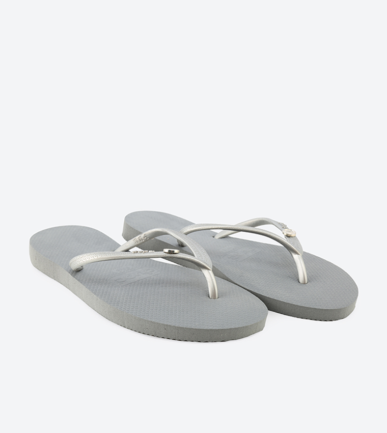 Buy Dupe Primavera Flip Flops Grey In Grey | 6thStreet UAE