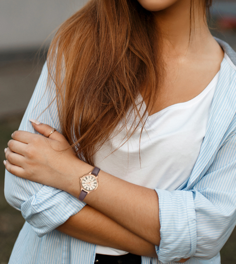 Buy Ecstacy Rose Gold Dial Analog Watch In Rose Gold | 6thStreet Saudi ...