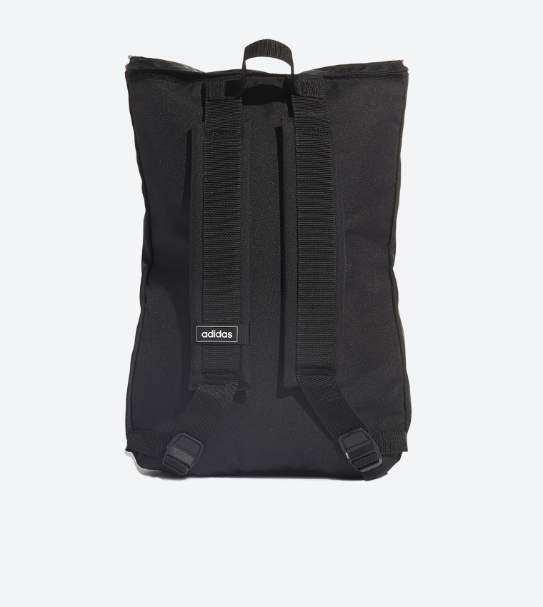 Buy Adidas Logo Printed Top Zip Closure Backpack In Black | 6thStreet UAE