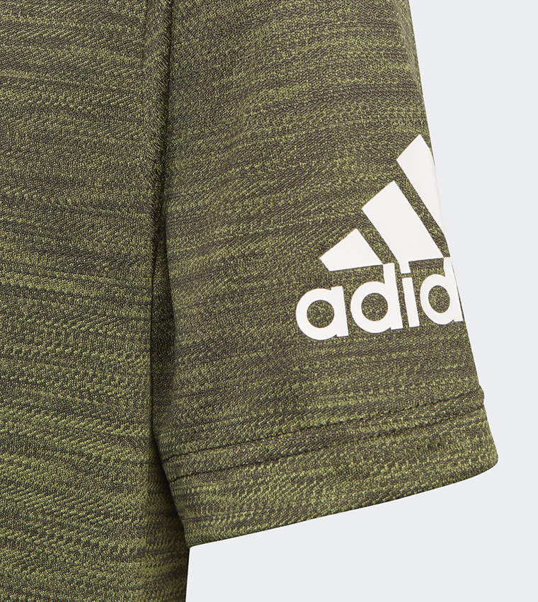 Buy Adidas Gradient Tee Tech Olive/Legend Earth/White In Green ...