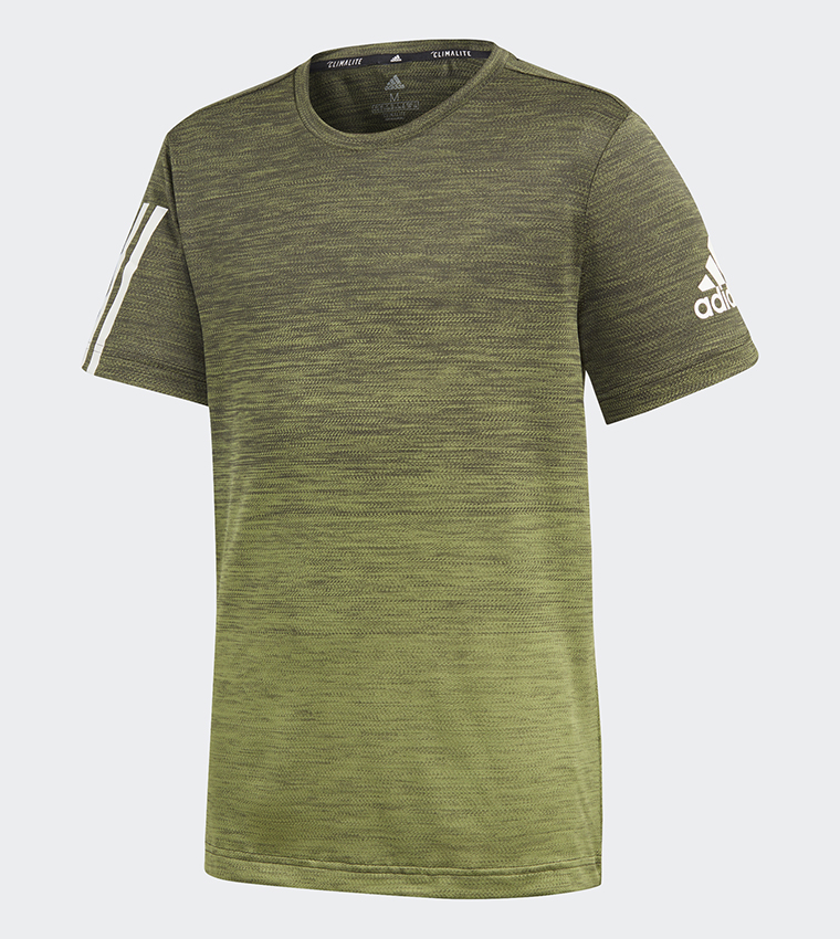 Buy Adidas Gradient Tee Tech Olive/Legend Earth/White In Green ...