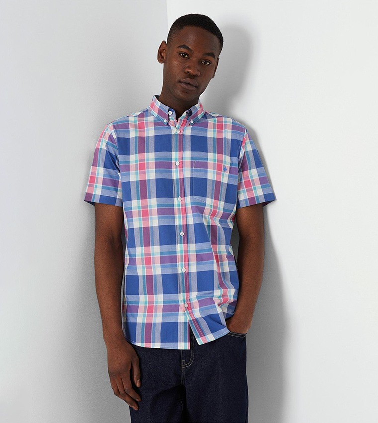 Buy Maine Large Summer Check Short Sleeves Shirt In Multiple Colors ...