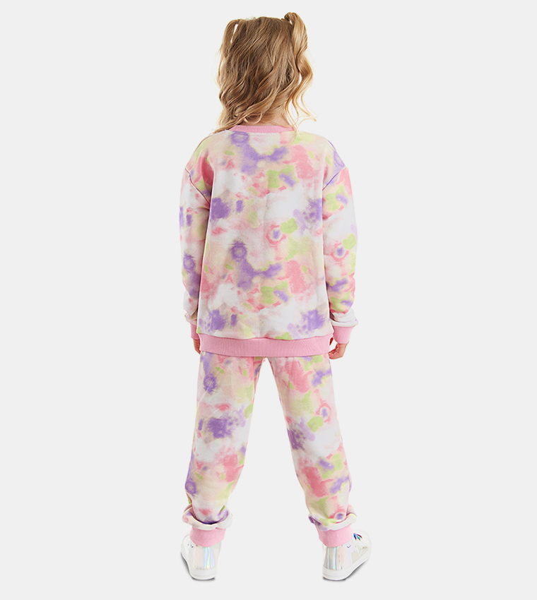 Buy Mushi Tie Dye Unicorn Patterned Tracksuit In Pink | 6thStreet Saudi ...