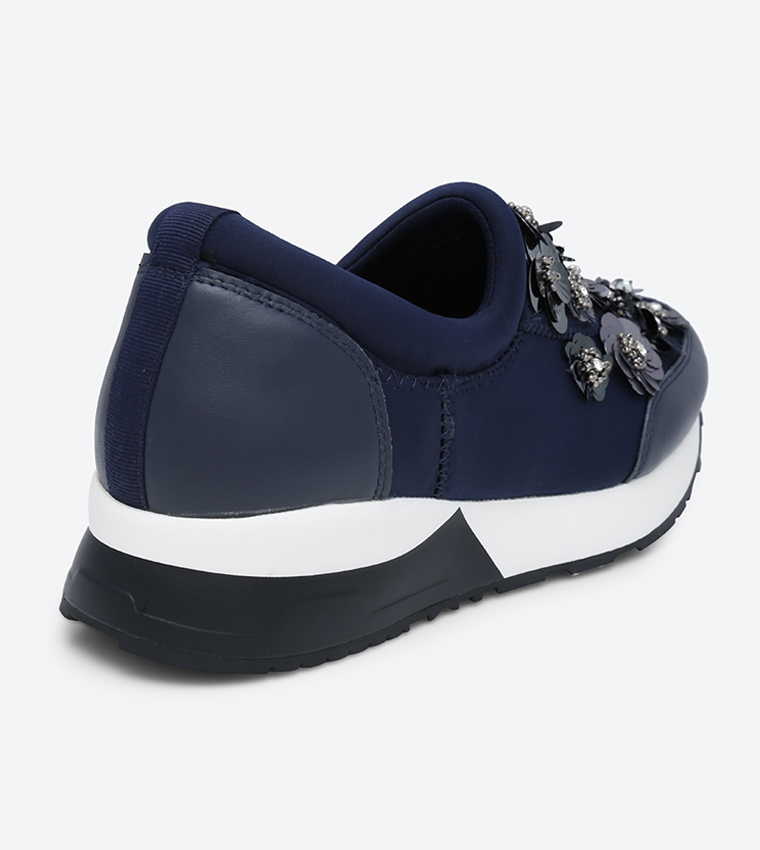 Buy Dune London Embellished Trainer Shoes Navy In Navy | 6thStreet Qatar