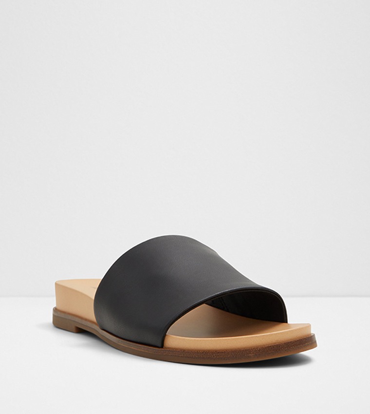 Buy Aldo ELINA Open Toe Slide Sandals In Black | 6thStreet UAE