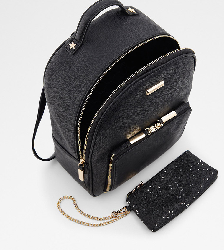 Buy Aldo Solid Backpack Black In Black | 6thStreet Bahrain