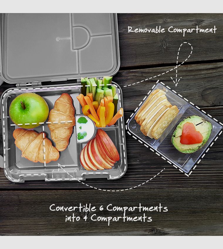 Buy Eazy Kids @ Sambox Eazy Kids 6 & 4 Convertible Bento Lunch Box With ...